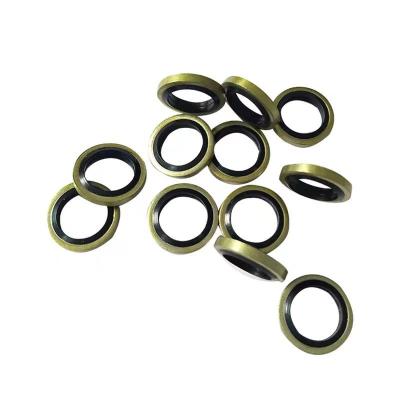 China Rubber NBR Hydraulische zelfcentrerende gebonden zegelwasser Kit Metalen schroef combinatie ring Te koop