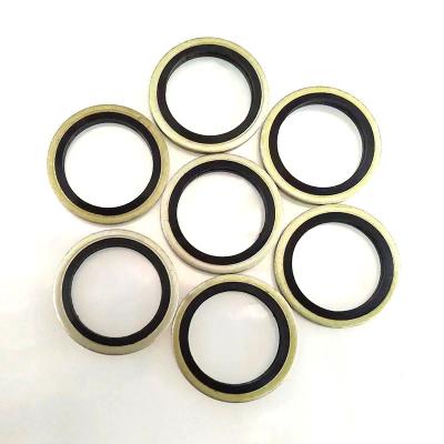 China Rubber NBR Hydraulische zelfcentrerende gebonden zegelwasser Kit Metalen schroef combinatie ring Te koop