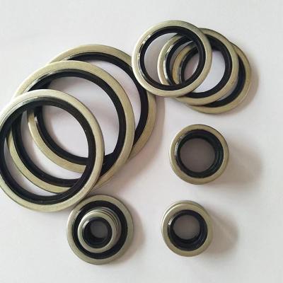 China Rubber NBR Hydraulische zelfcentrerende gebonden zegelwasser Kit Metalen schroef combinatie ring Te koop
