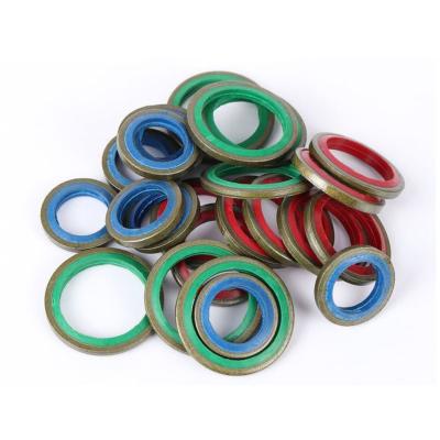 China Rubber NBR Hydraulische zelfcentrerende gebonden zegelwasser Kit Metalen schroef combinatie ring Te koop
