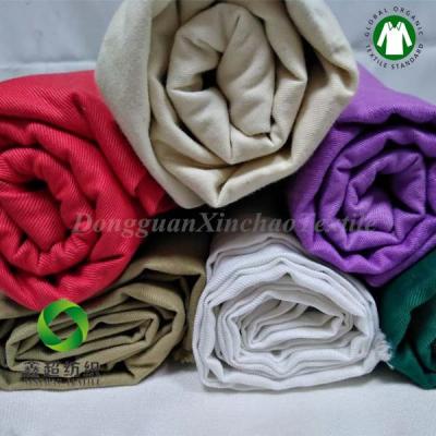 China Manufactary 100% GOTS certifide Organic Cotton Twill Solid Fabric for quilts 30NE*30NE for sale