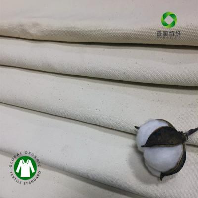China China supplier GOTS certified Natural Oganic cotton canvas fabric for shoes  bags for sale