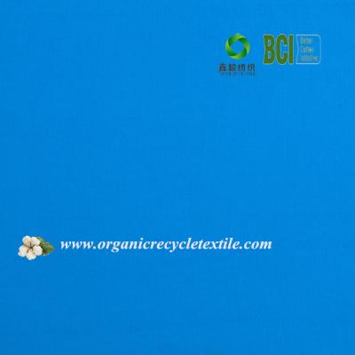 China 100BCIbetter cotton fabric combed Blue dyed canvas certificate for Apparel cloth for sale