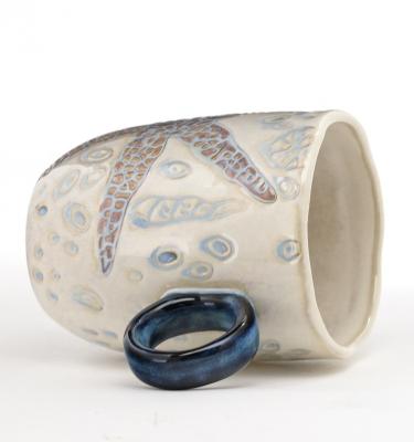 China Decoração de padrão de animais Copo de caneca cerâmica lindas canecas feitas à mão Copas feitas à mão à venda