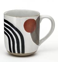Quality Round Colorful Hand Painting Ceramic Coffee Mug Cup for sale