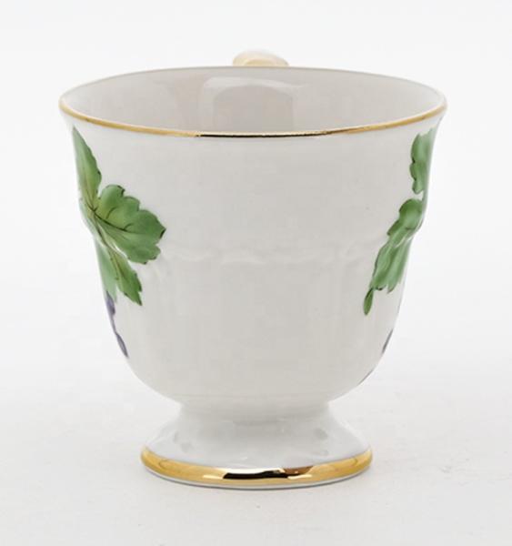 Quality White New Bone Espresso Cup Afternoon Ceramic Tea Cups And Saucers for sale