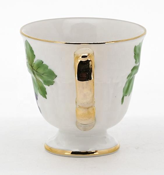 Quality White New Bone Espresso Cup Afternoon Ceramic Tea Cups And Saucers for sale