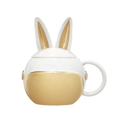 Cina Pronte per la spedizione in magazzino Tazze di caffè in ceramica 3D in forma di faccia di animale per regalo in vendita