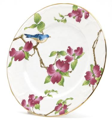 Cina Piatto da cena in ceramica bianca decorativo con bordo d'oro per festa di matrimonio in vendita