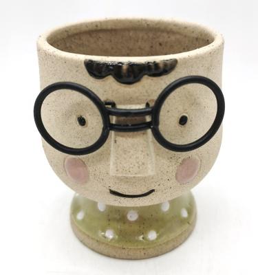 Cina Unico fiore a forma di ragazzo Succulente vaso 3D ceramica Instagram adorabile in vendita