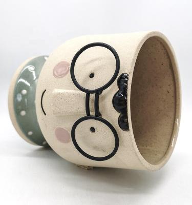Cina Unico fiore a forma di ragazzo Succulente vaso 3D ceramica Instagram adorabile in vendita