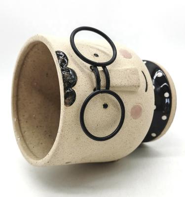 Cina Unico fiore a forma di ragazzo Succulente vaso 3D ceramica Instagram adorabile in vendita