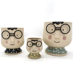 Cina Unico fiore a forma di ragazzo Succulente vaso 3D ceramica Instagram adorabile in vendita