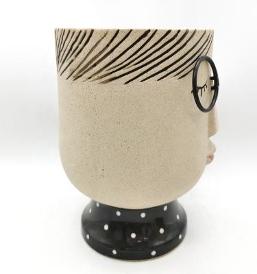 Cina Porcellana Ceramica Piante Vaso Per Succulenti Instagram 3D Incantevole Unico in Forma di Donna in vendita