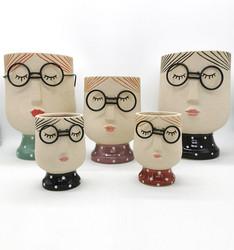 Cina Porcellana Ceramica Piante Vaso Per Succulenti Instagram 3D Incantevole Unico in Forma di Donna in vendita