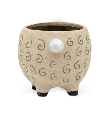 Cina Ingrosso vendita calda adorabile instagram 3D unicità pecora suculento vaso di fiori in ceramica argilla ceramica in vendita