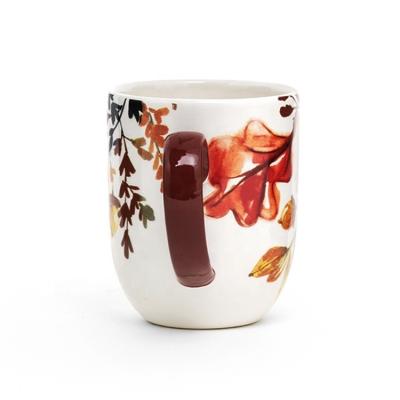 China Taças de café impressas sob medida estilo colheita Taça cerâmica com Decal 3D em esmalte à venda