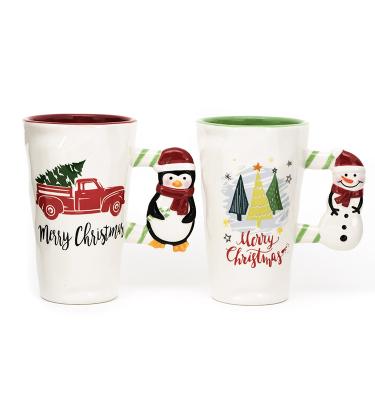 China 3d Christmas Gift Mugs with Earthenware Material and Festive Design zu verkaufen