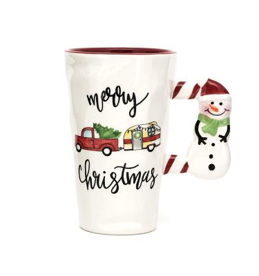 China 3d Christmas Gift Mugs with Earthenware Material and Festive Design zu verkaufen