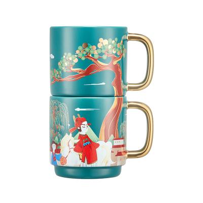 Cina Tazze da caffè in ceramica in pietra con artigianato ecologico in vendita