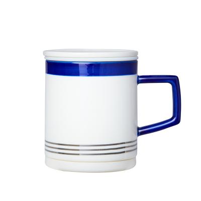 China Pronto para envio em estoque Funcional caneca de café de cerâmica Bottom com anel de silício para uso diário à venda