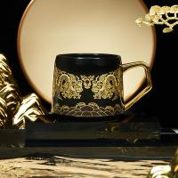 China Color Changing With different Temperature Custom Shape Size Pattern Mug With Gold Handle for sale