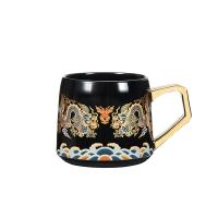 China Color Changing With different Temperature Custom Shape Size Pattern Mug With Gold Handle for sale