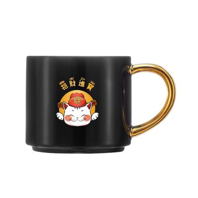 China Lebensmittelsicherheit und Komfort Geschirrspüler Sicheres Farbwechsel-Keramikbecher Personalisierte Kaffeebecher für Geschenkdekoration zu verkaufen