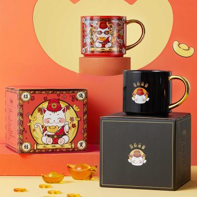 China Lebensmittelsicherheit und Komfort Geschirrspüler Sicheres Farbwechsel-Keramikbecher Personalisierte Kaffeebecher für Geschenkdekoration zu verkaufen