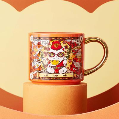 China Lebensmittelsicherheit und Komfort Geschirrspüler Sicheres Farbwechsel-Keramikbecher Personalisierte Kaffeebecher für Geschenkdekoration zu verkaufen