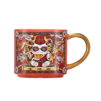 China Lebensmittelsicherheit und Komfort Geschirrspüler Sicheres Farbwechsel-Keramikbecher Personalisierte Kaffeebecher für Geschenkdekoration zu verkaufen