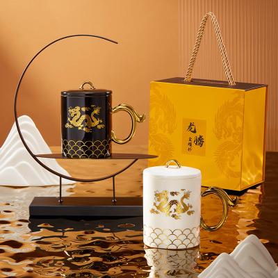 Cina Pronta per la spedizione in magazzino Tazza di caffè in ceramica dipinta a mano in stile scatola regalo per regalo di compleanno Decorazione domestica in vendita