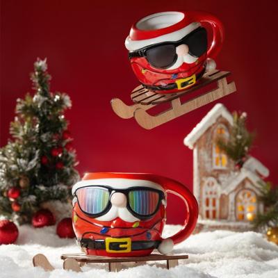 China Multicolor 3D persoonlijkheid Keramische koffiebeker voor modern drinken Kerstmis cadeau Te koop