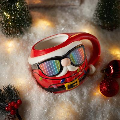 China Multicolor 3D persoonlijkheid Keramische koffiebeker voor modern drinken Kerstmis cadeau Te koop