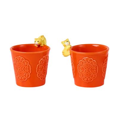 China Unieke 3D-keramische koffiebeker aanpasbaar Te koop