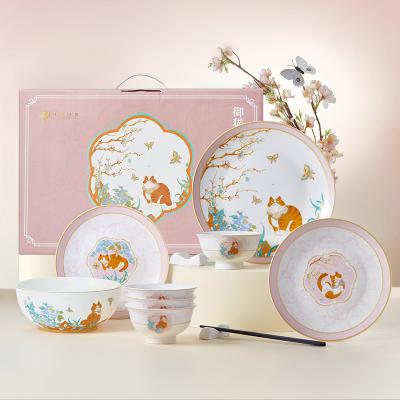 Cina Set di stoviglie in ceramica a colori personalizzati FOB SHENZHEN per la tecnica sotto vetro in vendita