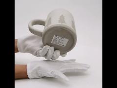 Kerstkoffiemok Keramische steengemaakte bekers Keramische bekers met 3D zijdeprinter