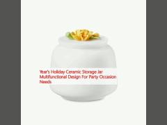 Year's Holiday Ceramic Storage Jar Multifunctional Design For Party Occasion Needs
