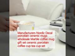 Manufacturers Nordic Decal ceramic mugs wholesale coffee mug gift set ceramic coffee cup tea cup set