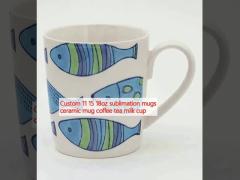 Custom 11 15 18oz sublimation mugs ceramic mug coffee tea milk cup