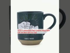 12OZ Customized Dad Ceramic Mug With Gift Set Best Gift For Dad