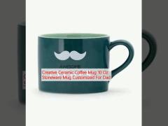 Creatieve Keramische koffiebeker 10 oz steengemaakte mok op maat voor papa