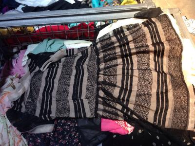 China summer used clothes of silk dress used clothing warehouse for sale
