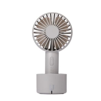 China Portable Battery Charging Fan Cool Mist Outdoor Travel Hand Fans Rechargeable Hand Fan Te koop