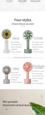 China Portable Battery Charging Fan Cool Mist Outdoor Travel Hand Fans Rechargeable Hand Fan Te koop