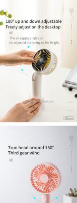 China Portable Battery Charging Fan Cool Mist Outdoor Travel Hand Fans Rechargeable Hand Fan Te koop
