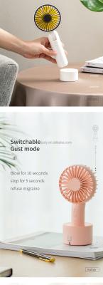 China Portable Battery Charging Fan Cool Mist Outdoor Travel Hand Fans Rechargeable Hand Fan Te koop