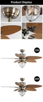 Cina Lama ritrattabile invisibile telecomandata decorativa moderna di 4100k Crystal Ceiling Fan With Light in vendita
