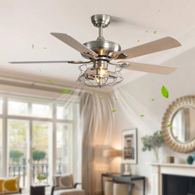 Cina Stile a 52 pollici moderno di Matte Brown 120V 60w Crystal Ceiling Fan Light European in vendita