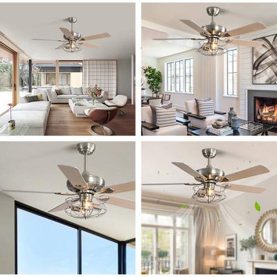 Cina Stile a 52 pollici moderno di Matte Brown 120V 60w Crystal Ceiling Fan Light European in vendita